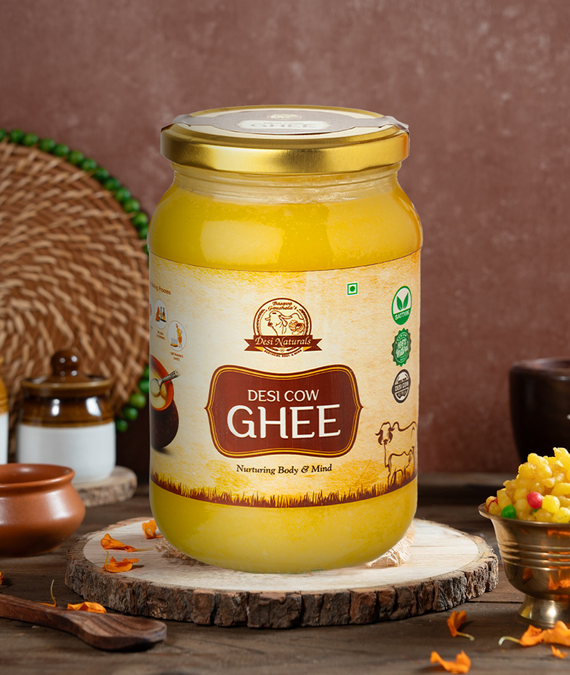 Desi Cow Bilona Ghee - 500ml – Basava Gaushala